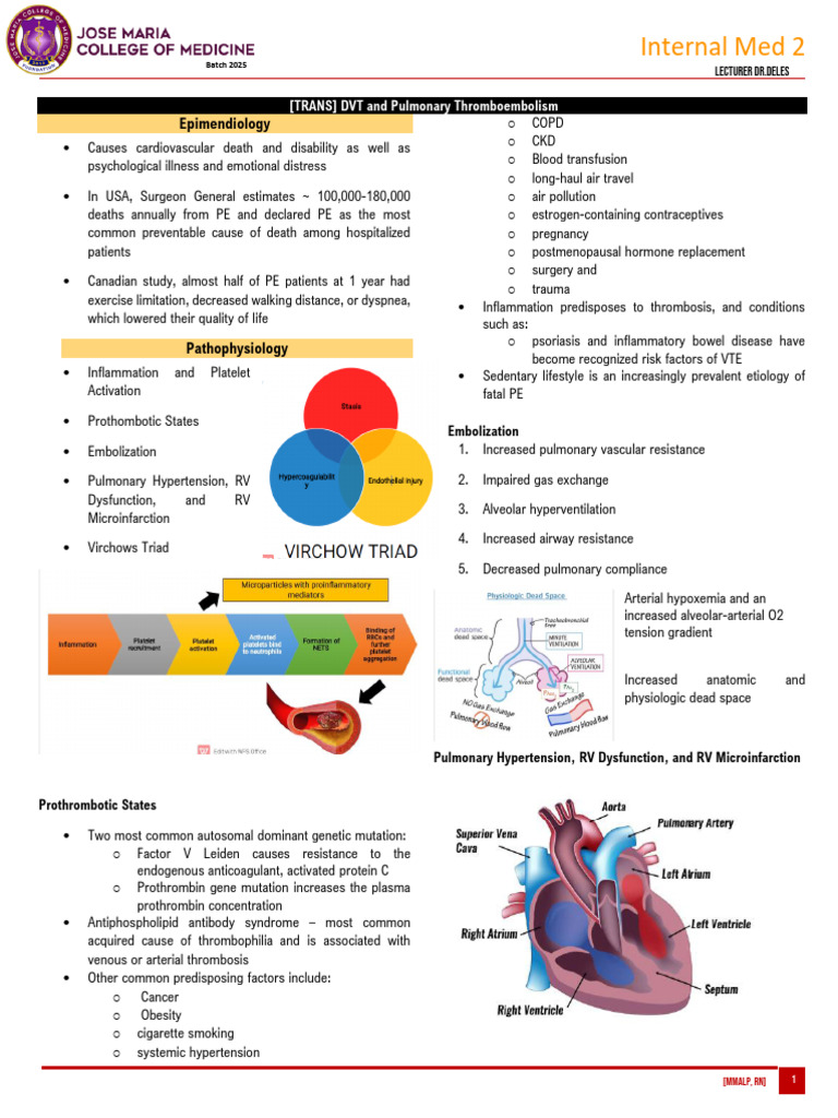 Im Dr. Deles DVT - Pe.vte | PDF | Aorta | Atherosclerosis