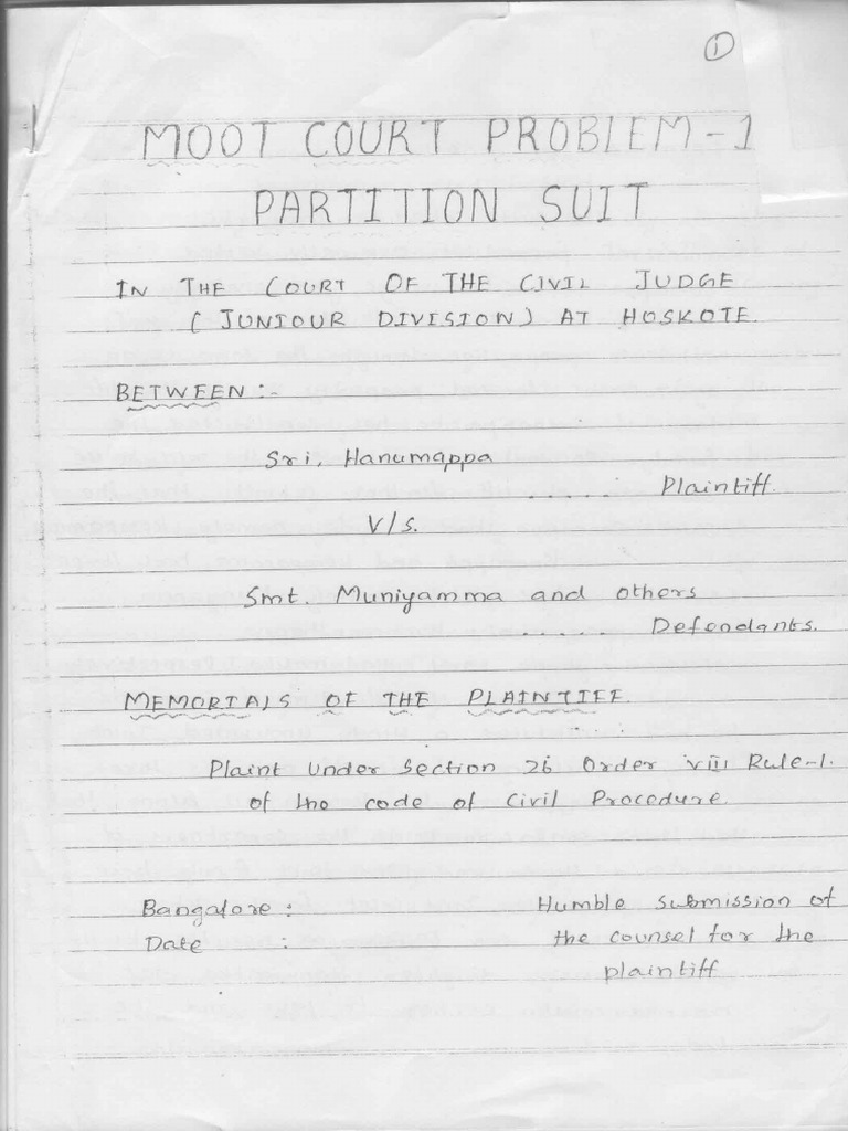 Moot Court - Sample Record | PDF