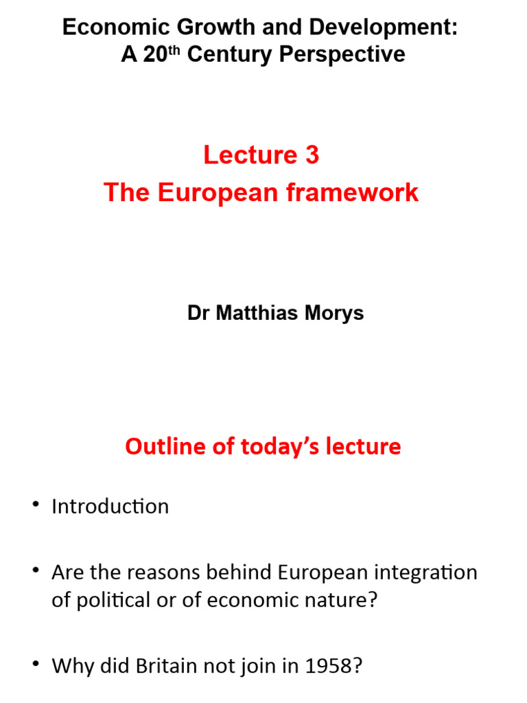Economic Growth and Development Lecture 3 | PDF | European Union | Free ...