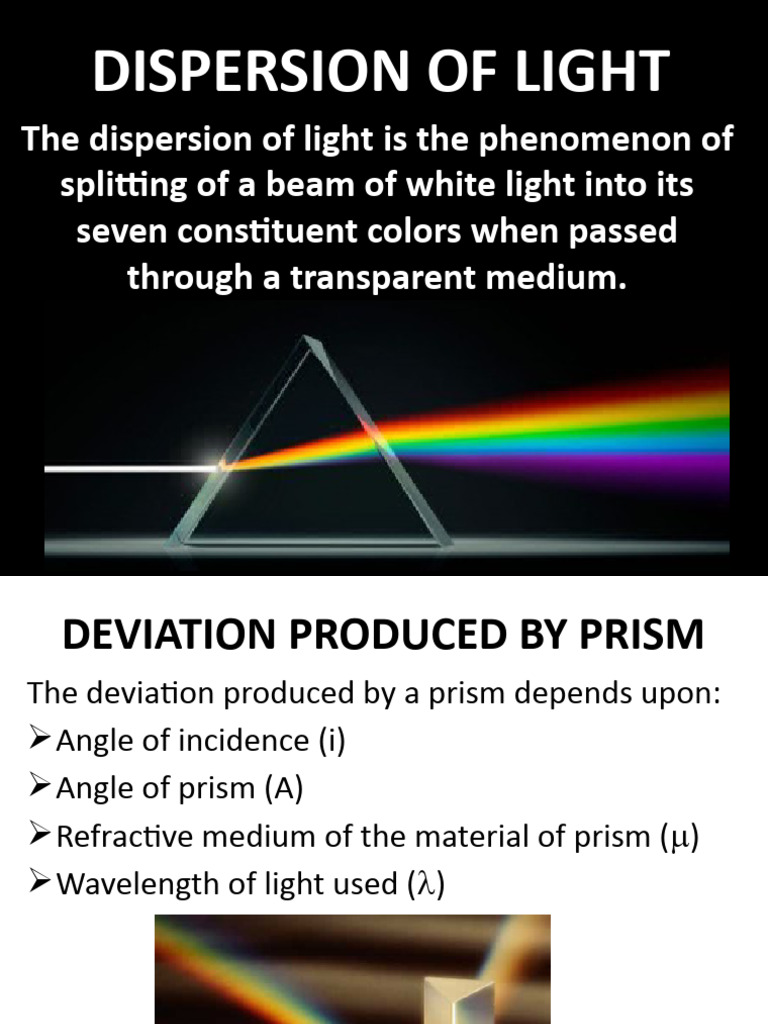 Dispersion of Light | PDF | Electromagnetic Radiation | Electromagnetic ...