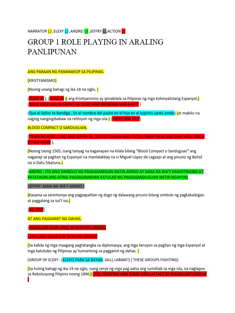 Group 1 Role Playing Paraan NG Pananakop Sa Pilipinas | PDF Group 1 Role Playing Paraan NG Pananakop Sa Pilipinas | PDF