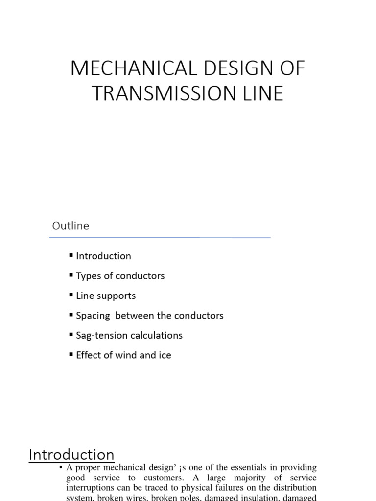 Mechanical Design of Transmission Line | PDF | Electrical Resistivity ...