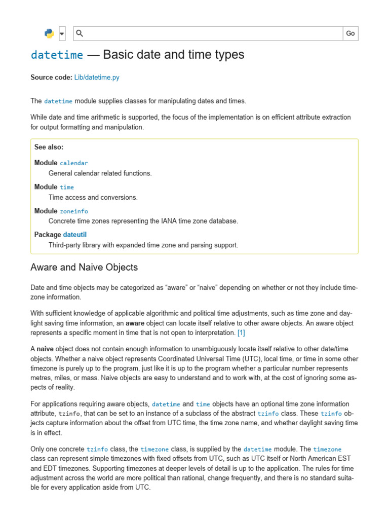 Datetime | PDF | Computing | Software Engineering
