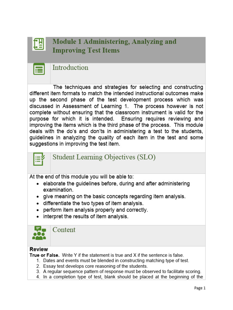 Module 1 in Assessment of Learning 2 Upload | PDF | Educational ...