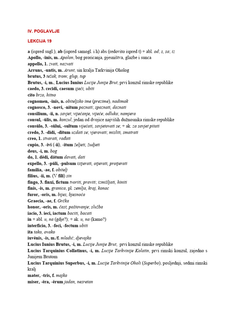 Lekcija 19 Vokabular | PDF