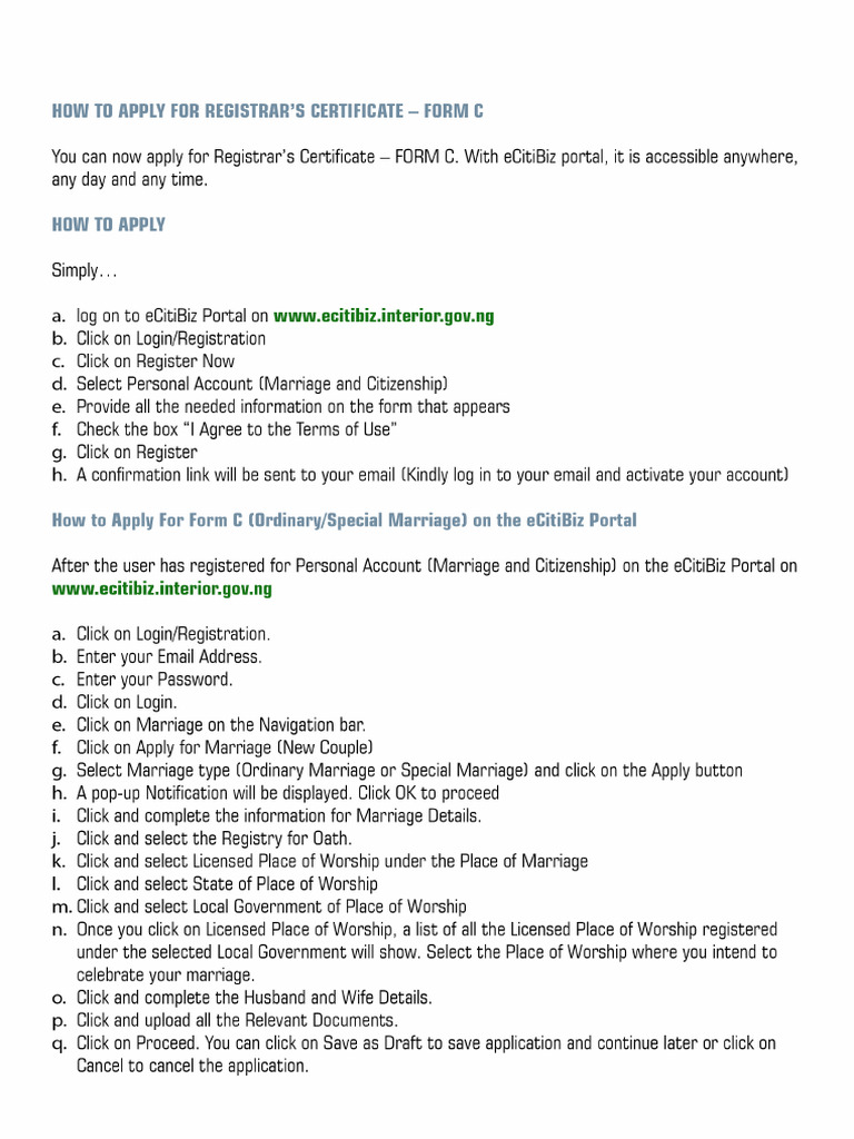 Form C Registrars Certificate 2019 | PDF