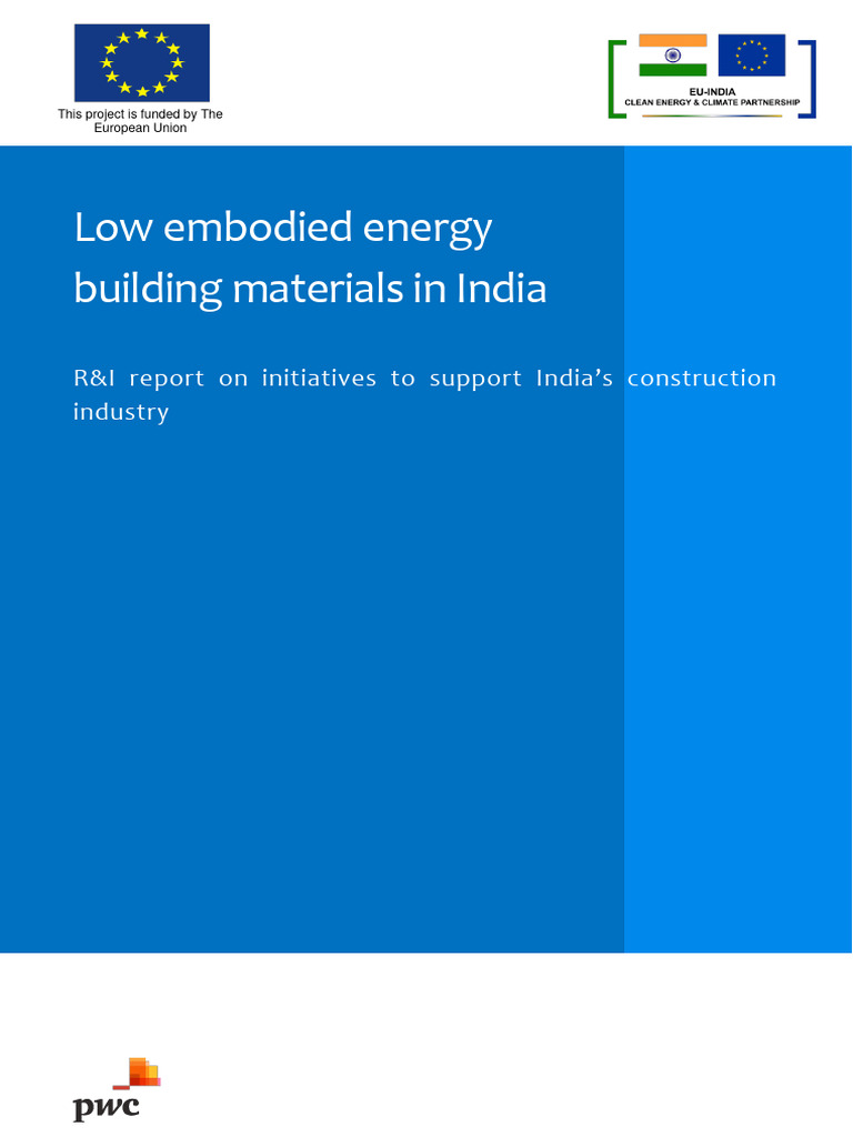 EU-India CECP-RI Report on Low Embodied Energy Building Materials | PDF ...