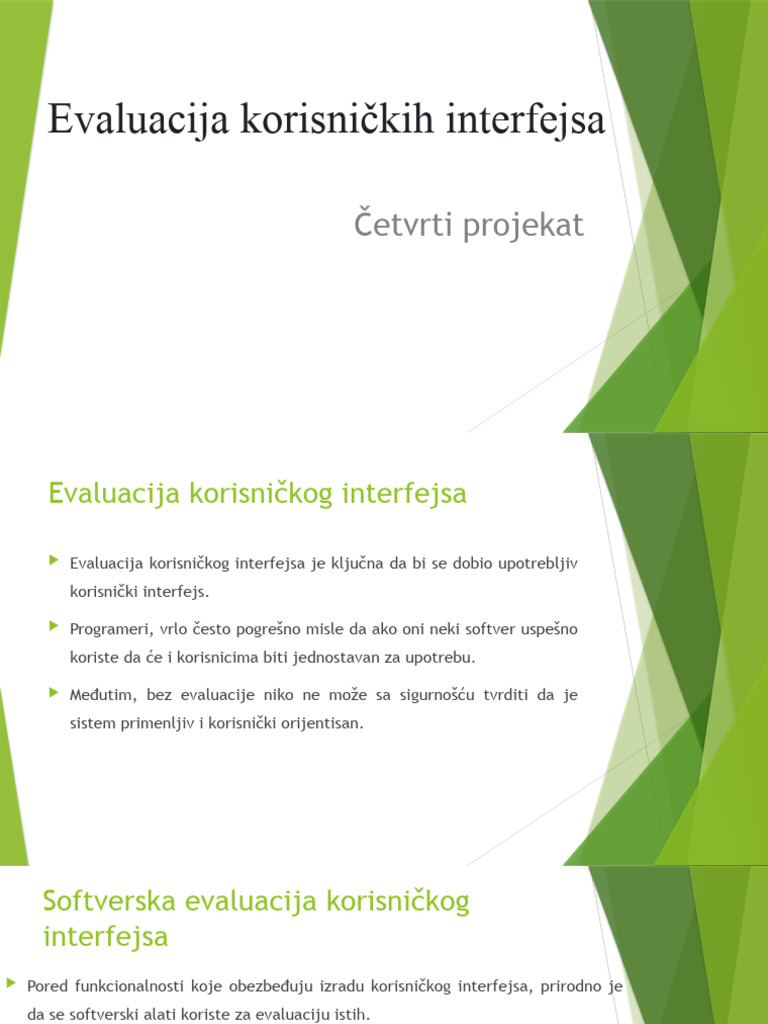 Evaluacija Korisničkih Interfejsa | PDF
