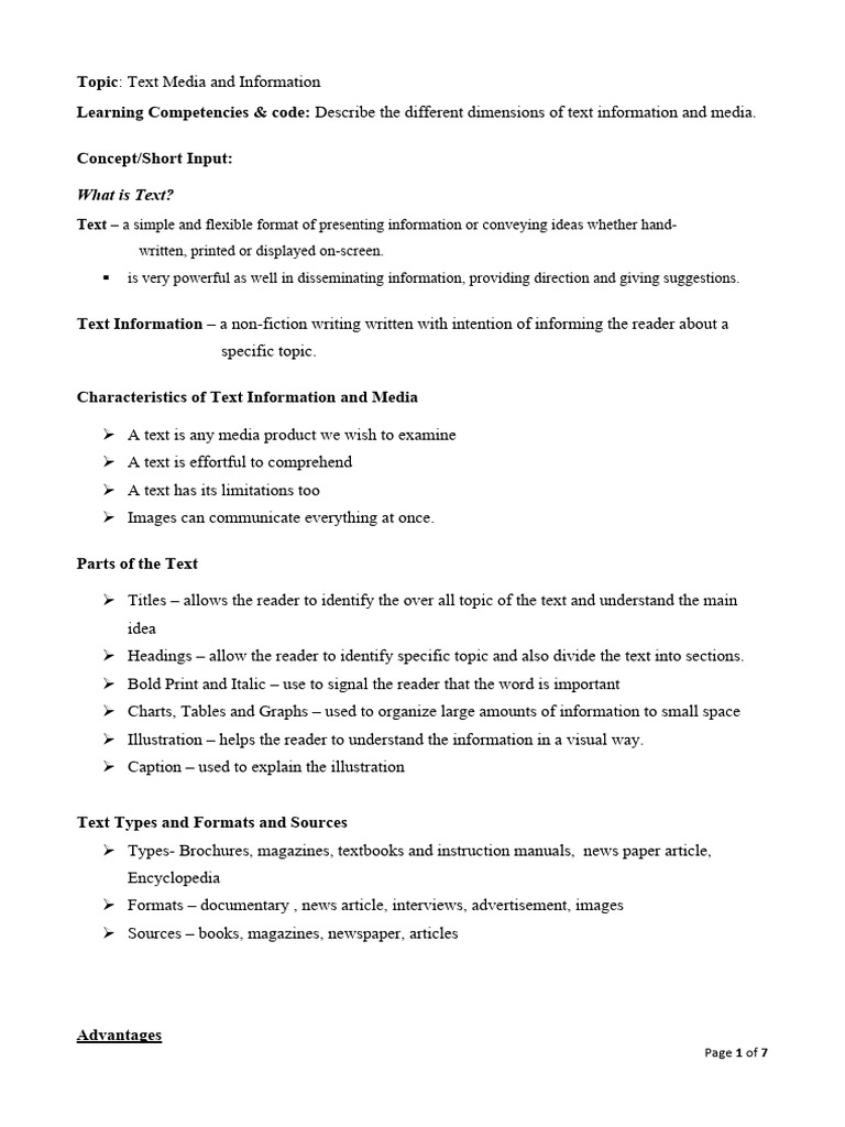 MIL g11 Q2 Topic 3 | PDF | Information | Mass Media