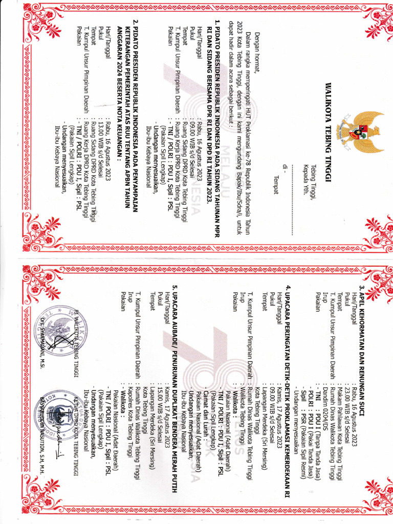 Rundown Upacara 17 Agustus | PDF