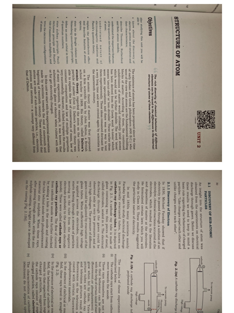 Structure of Atom - Chemistry | PDF