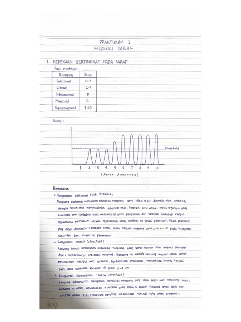 Lap Individu Faal Saraf | PDF