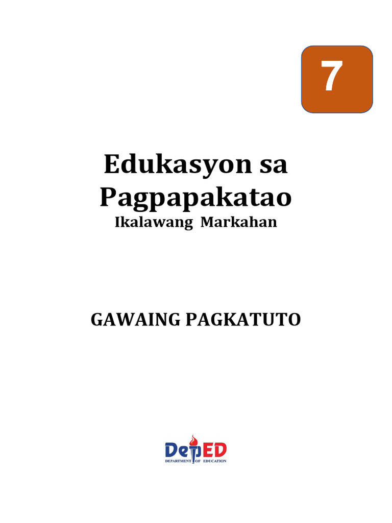 EsP 7 Second Quarter Worksheets | PDF | Philippines