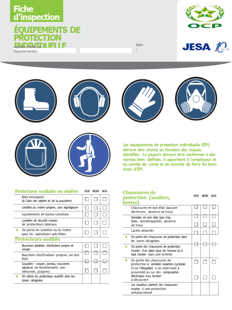 Fiche inspection-EPI | PDF