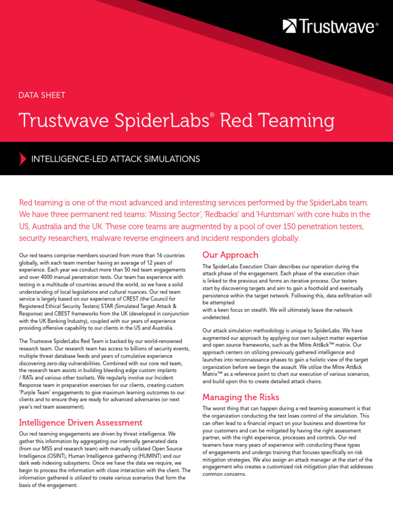 spiderlabs-red-teaming_letter | PDF | Simulation | Penetration Test