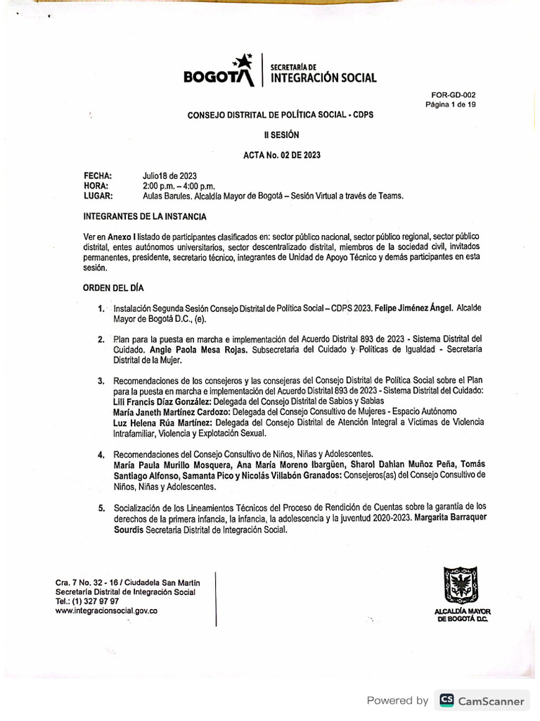 20112023-Acta-Fase-II-SESION-CDPS (Clops Distrtal) | PDF