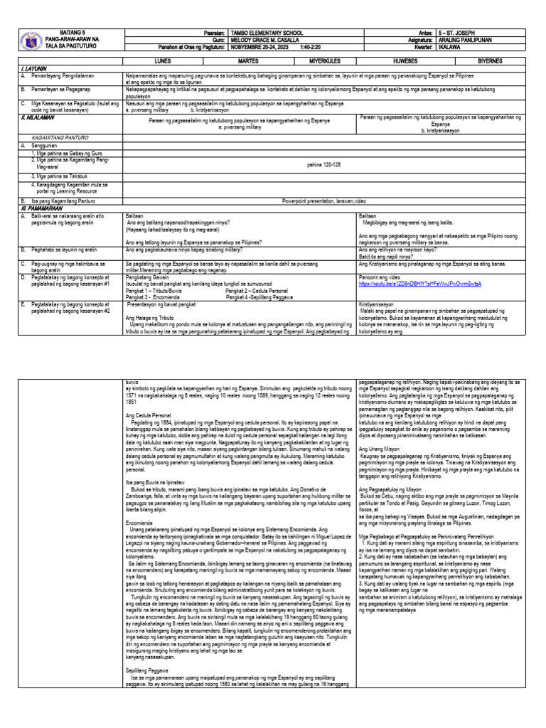 DLL - Ap 5 - Q2 - W3 | PDF