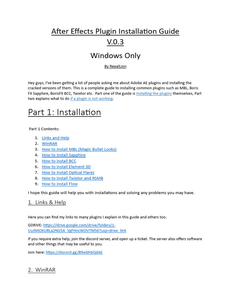 Plugin Installation Guide V.0.3 | PDF | Ibm Pc Compatibles | System ...