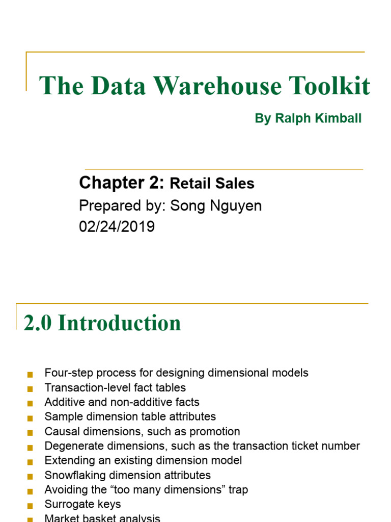 Dimensional Modeling in Retail Sales | PDF | Data Warehouse | Data ...