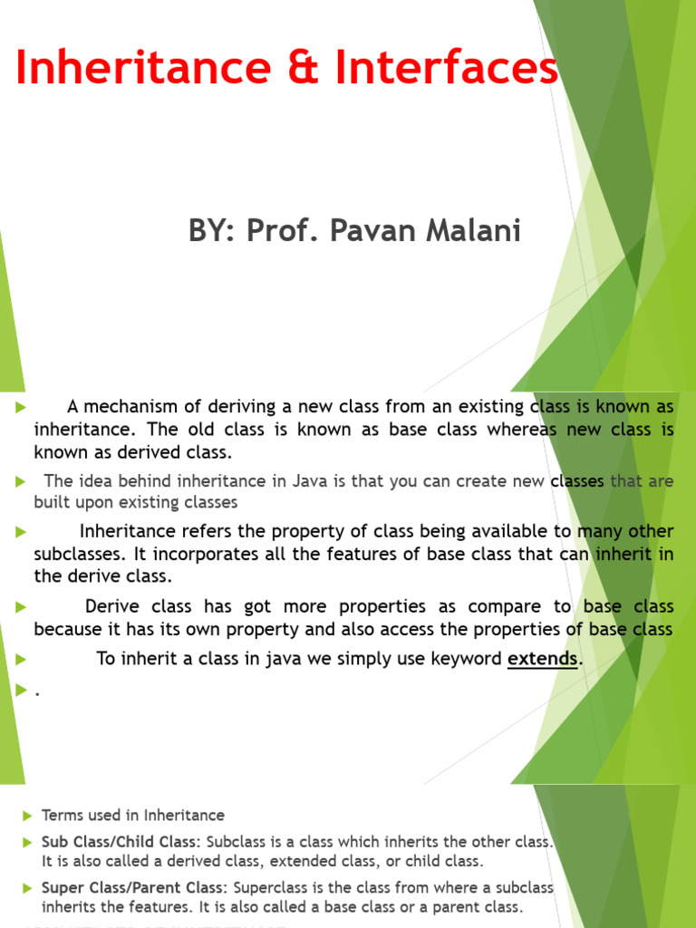 5.inheritance N Interface-1 | PDF | Inheritance (Object Oriented ... 5.inheritance N Interface-1 | PDF | Inheritance (Object Oriented ...