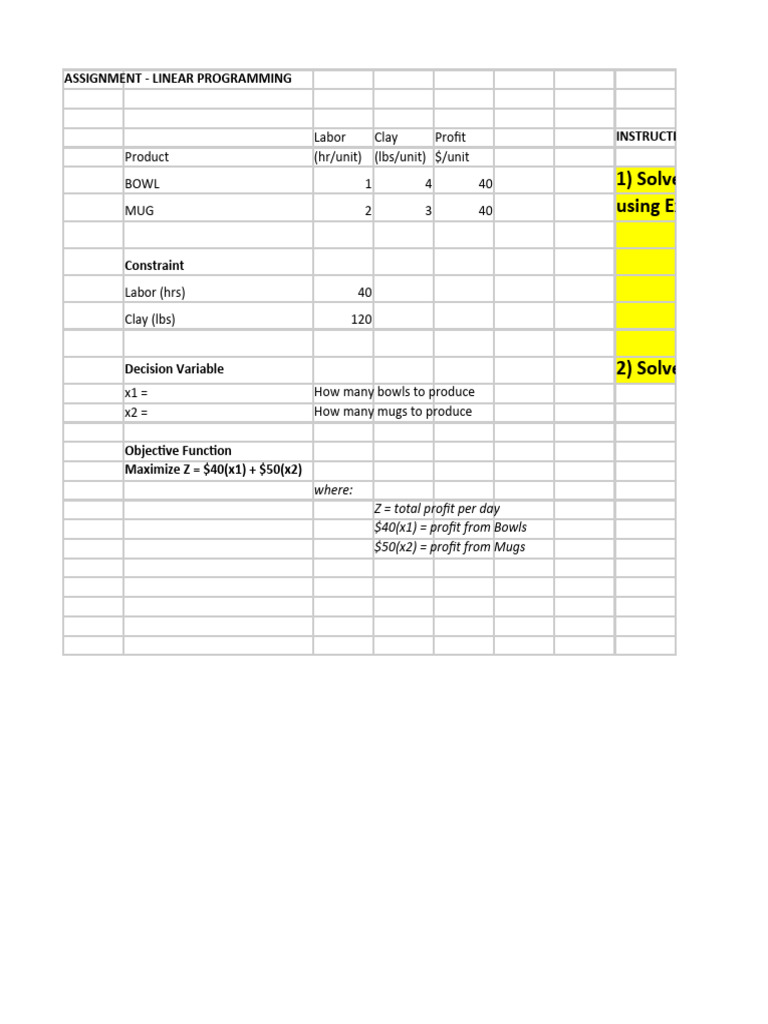 Assignment - Linear Programming Jan 20 2024 | PDF
