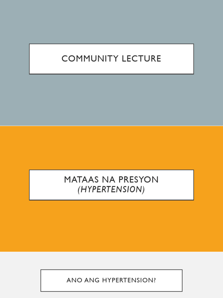 Community Lecture | PDF