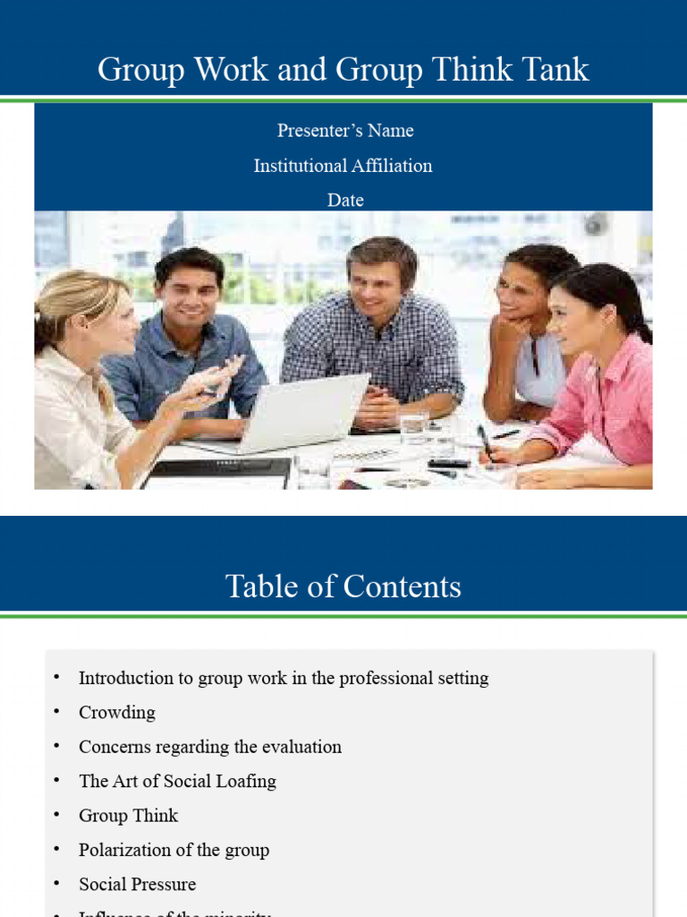 Group Work Dynamics in Business | PDF | Cognition | Behavioural Sciences