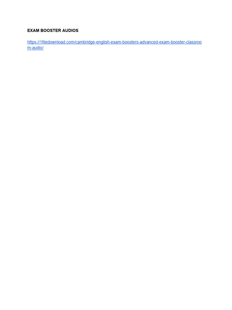 Cambridge Exam Booster | PDF