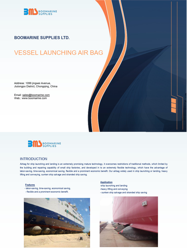 Ship Launching Air Bag Specifications | PDF | Adhesive | Pipe (Fluid ...