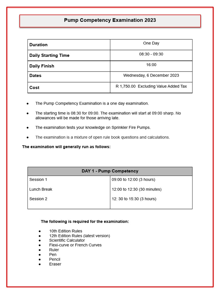 ASIB Pump Competency Exam - Outline 2023 | PDF
