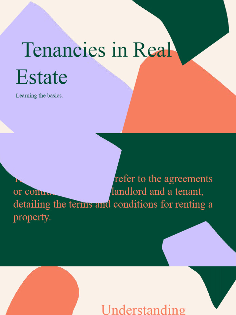 Tenancies in Real Estate | PDF | Leasehold Estate | Lease