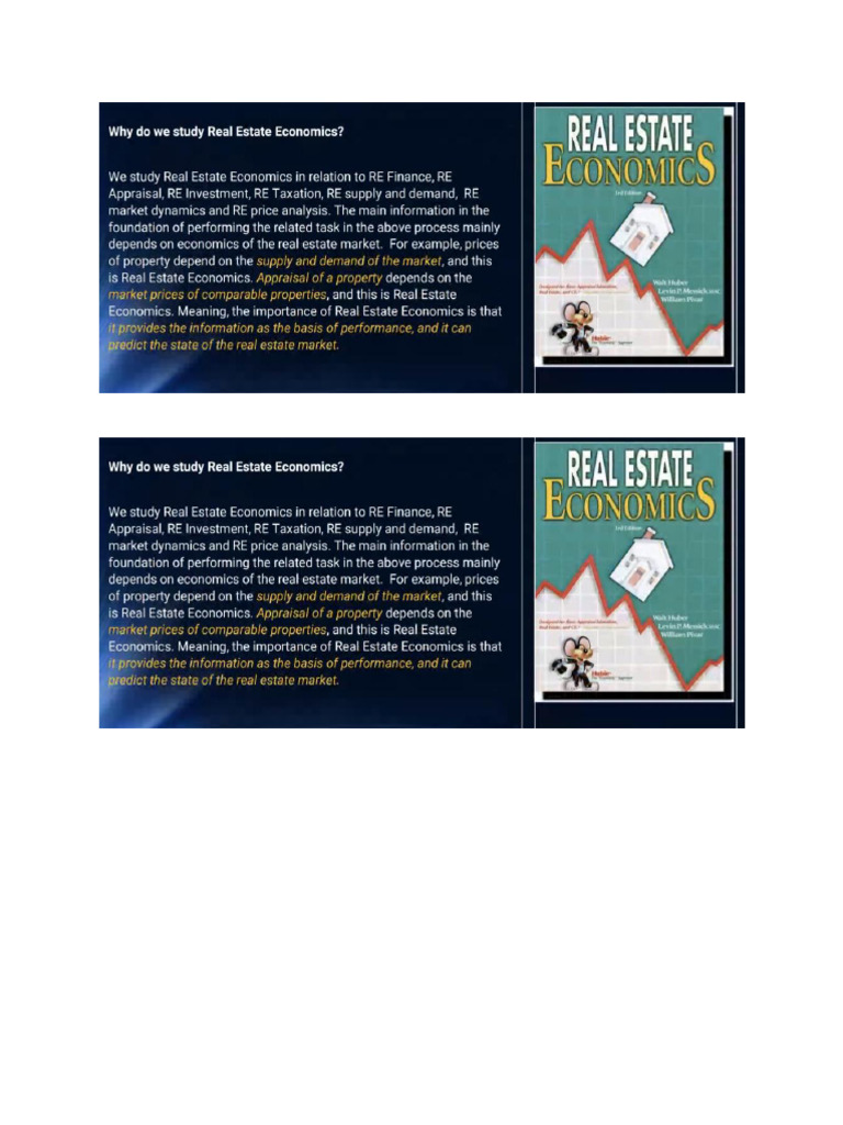 Introduction-Real-estate-economics-1 | PDF