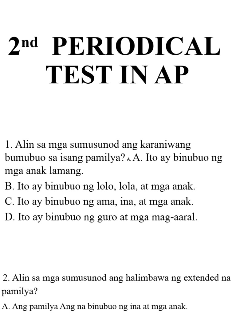 Q2 Periodical-Test Ap | PDF