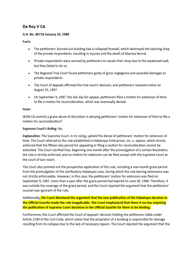 Case 2 de Roy V CA | PDF | Supreme Court Of The United States | Case Law