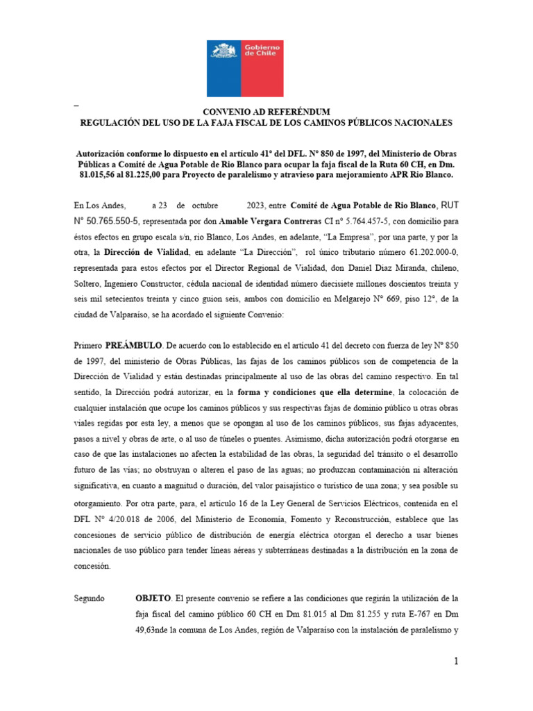 03-Nvo Convenio Ad Referendum (C° Nacional) DDM Elect | PDF | Business ...