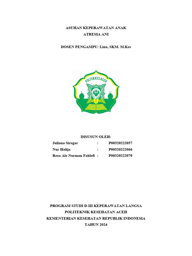 Askep Atresiaani | PDF | Pengembangan Diri | Kesehatan Holistik