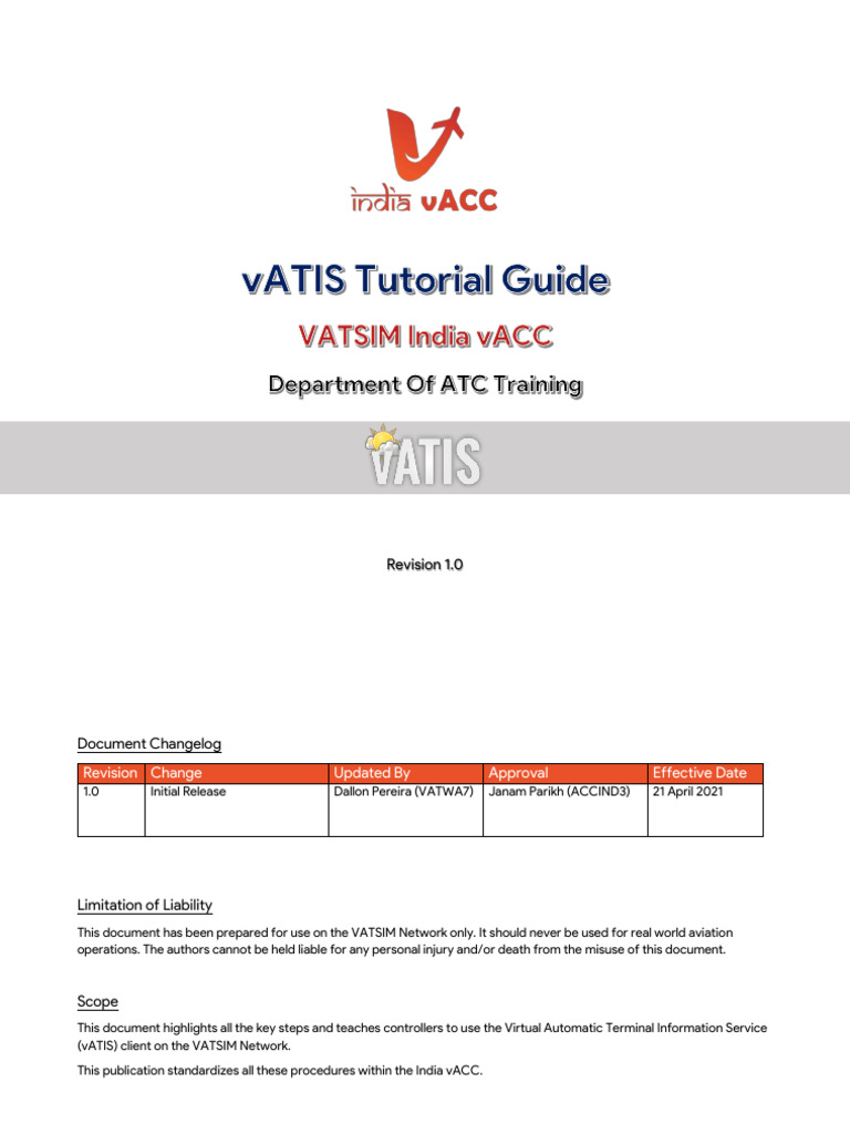 VATSIM India vACC - vATIS Tutorial Guide | PDF | Software | Computing
