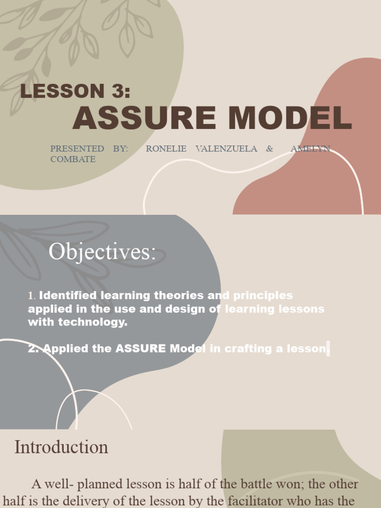 ASSURE MODEL Valenzuelacombate | PDF | Learning | Teachers