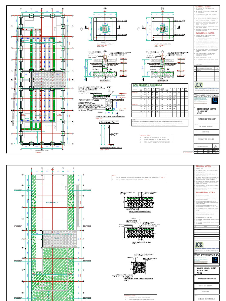Wash Plant Structural Drawings Booklet | PDF | Concrete | Real Estate