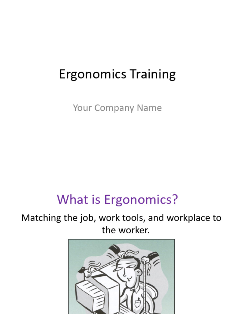Ergomics Training Handouts | PDF | Human Factors And Ergonomics