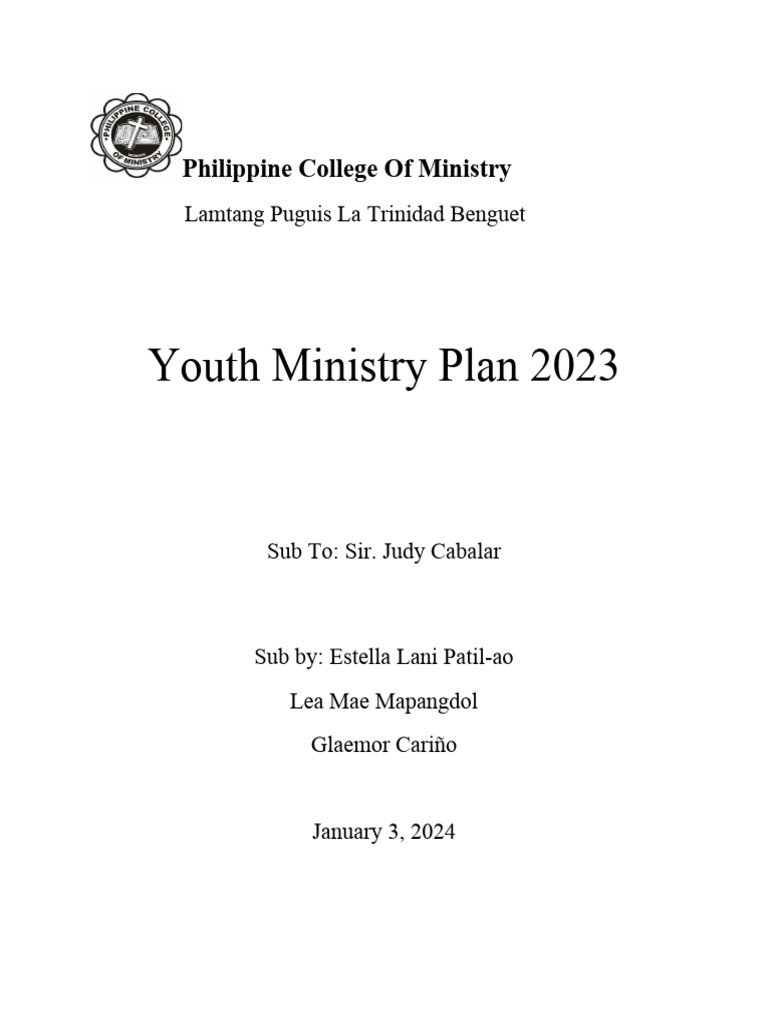 Youth Ministry Plan 2023 | PDF | Spirituality | Faith