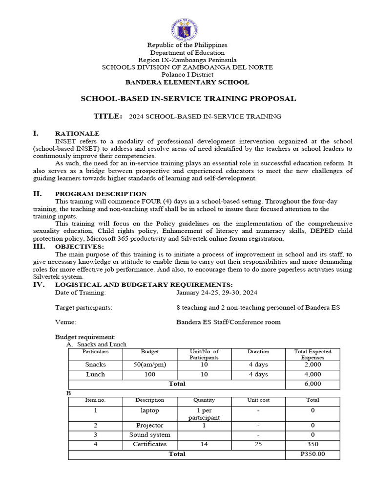 2024 Inset Proposal | Download Free PDF | Learning | Behavior Modification 2024 Inset Proposal | Download Free PDF | Learning | Behavior Modification