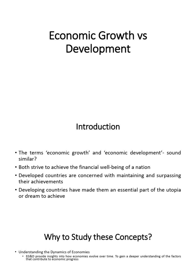 Unit 1 Economic Growth Vs Development | PDF | Economic Development ...