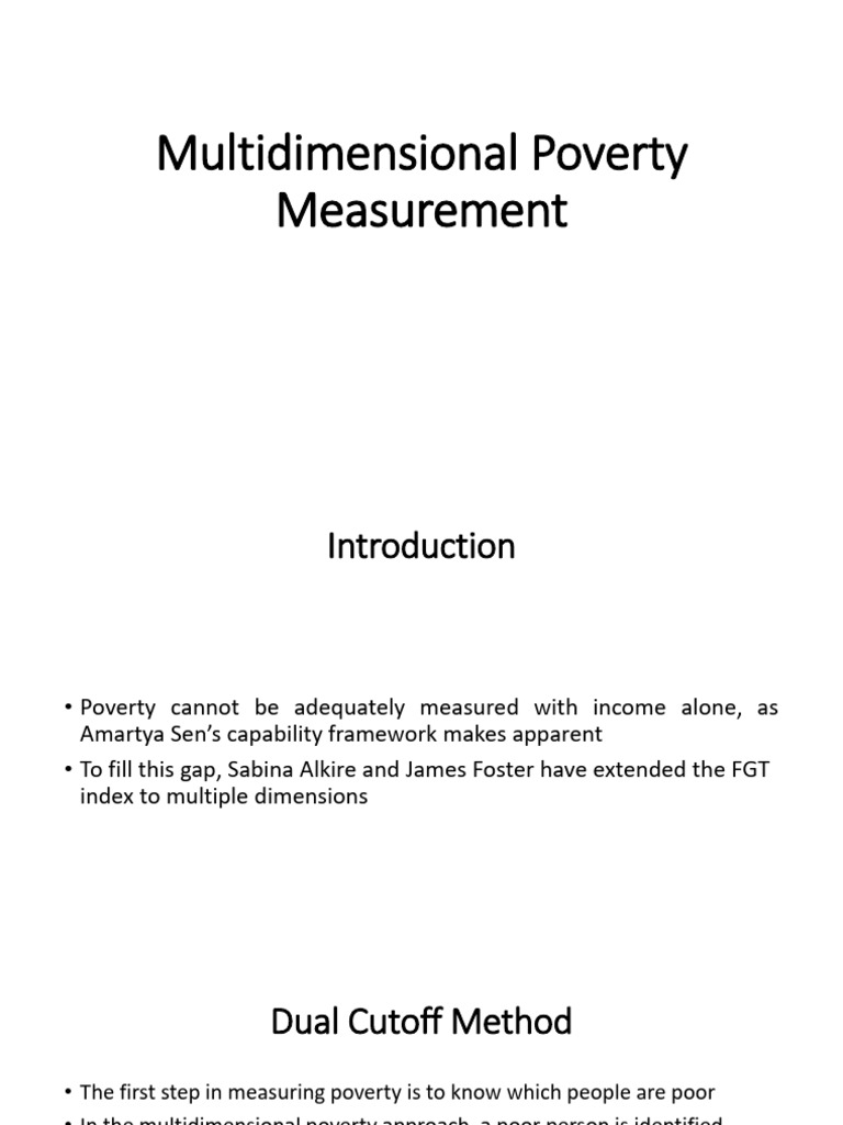 Unit 5 (2) Multidimensional Poverty Measurement | PDF | Standard Of Living | Poverty