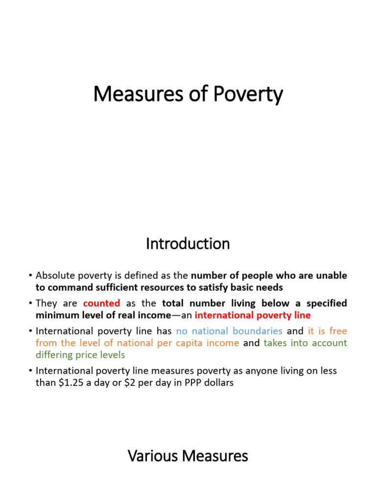 Understanding Poverty Measures | PDF | Poverty Threshold | Poverty