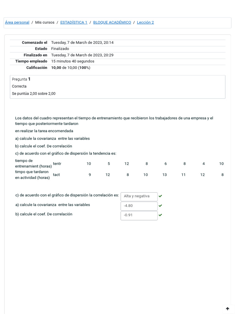 Lección 2ESTADISTICA - Revisión Del Intento | PDF