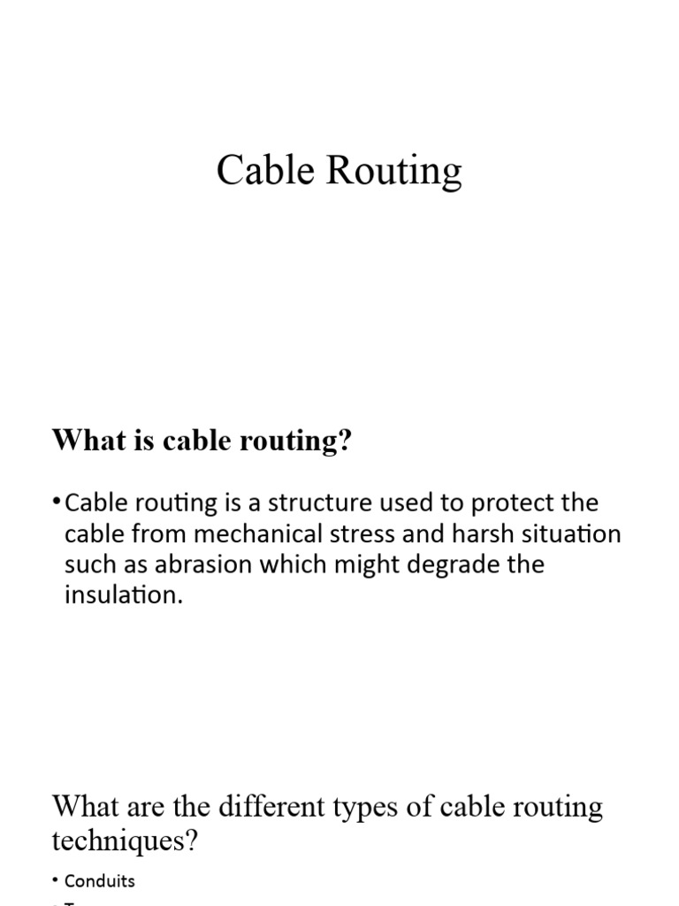 Cable Routing | PDF | Electrical Wiring | Electrical Engineering