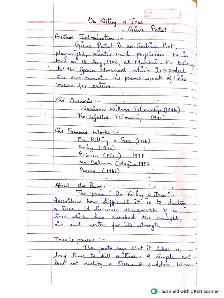 On Killing A Tree | PDF