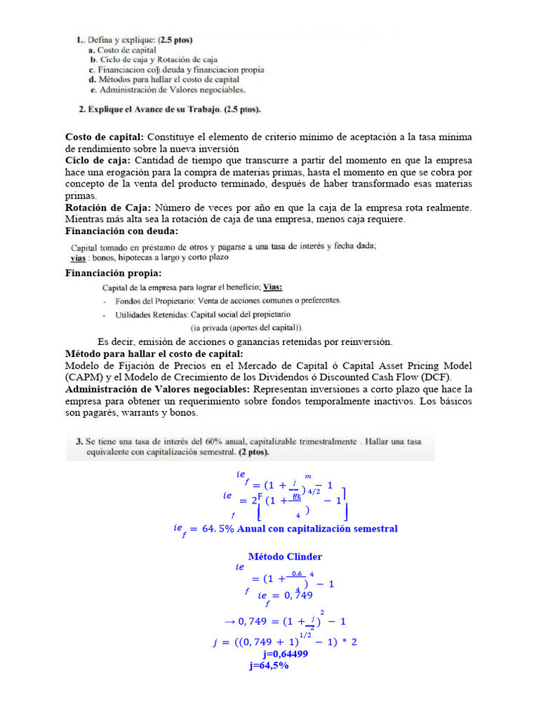 IF2-Examen 2 | PDF | Interés | Tasas de interés