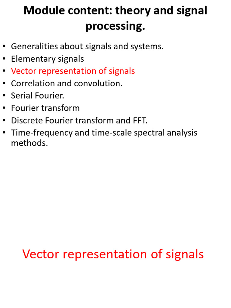 Course 3 Vector Representation of Signals | Download Free PDF | Norm (Mathematics) | Least Squares